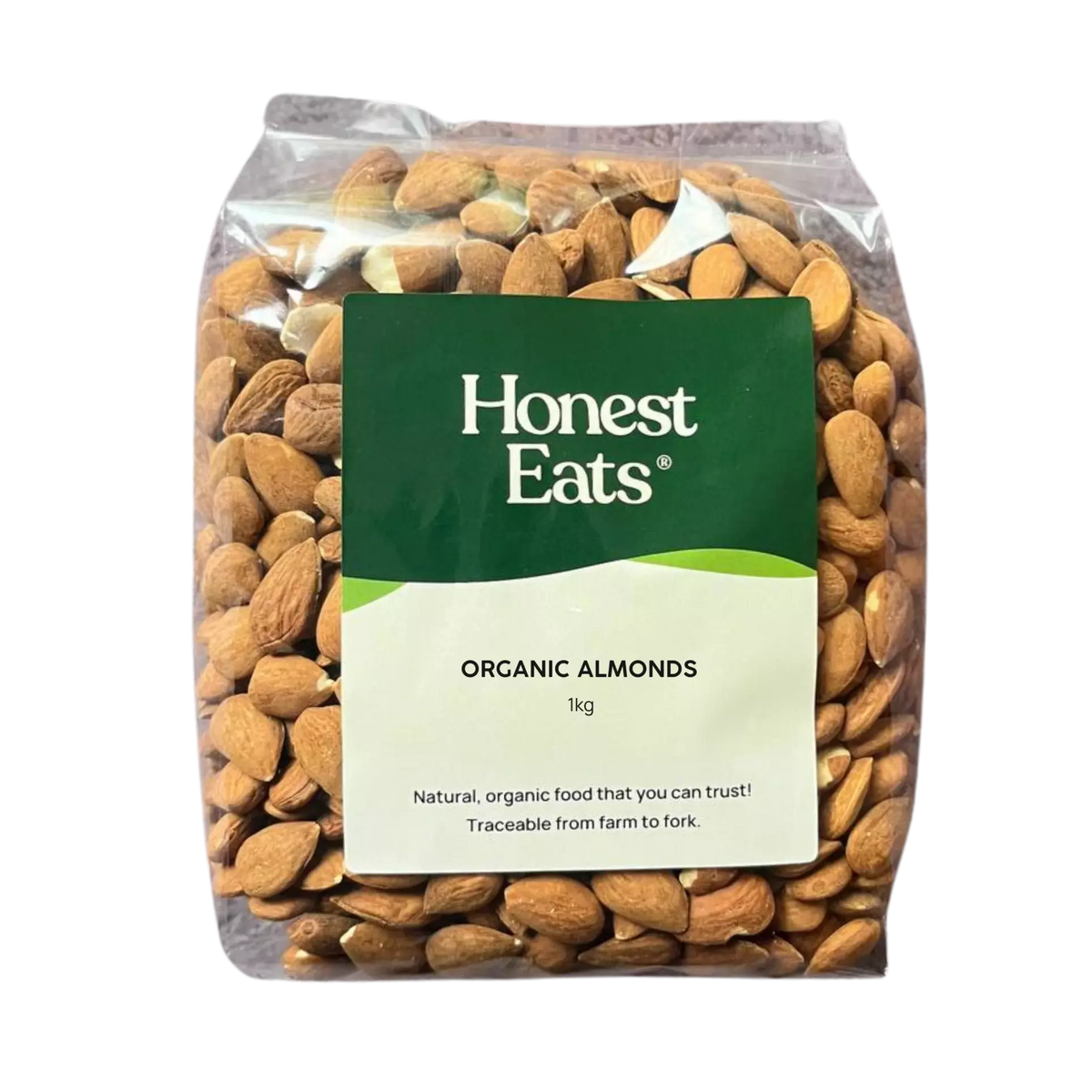 Organic raw almonds store